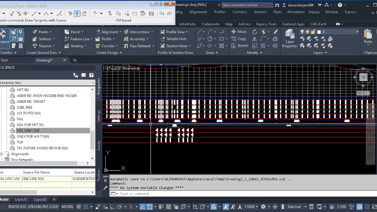 CREATE TWO PROFILE FOR SAME ALIGNMENT AUTOCAD CIVIL 3D - YouTube