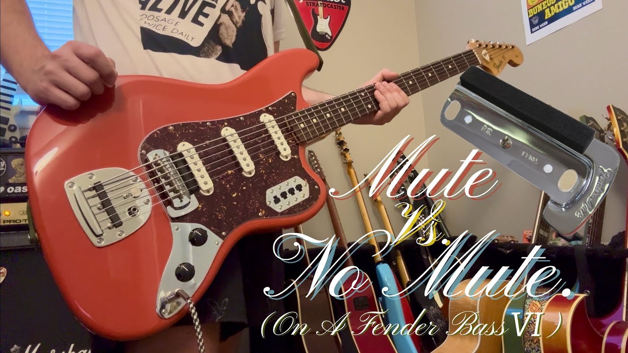 Mute Vs. No Mute (On a Fender Bass VI) - YouTube