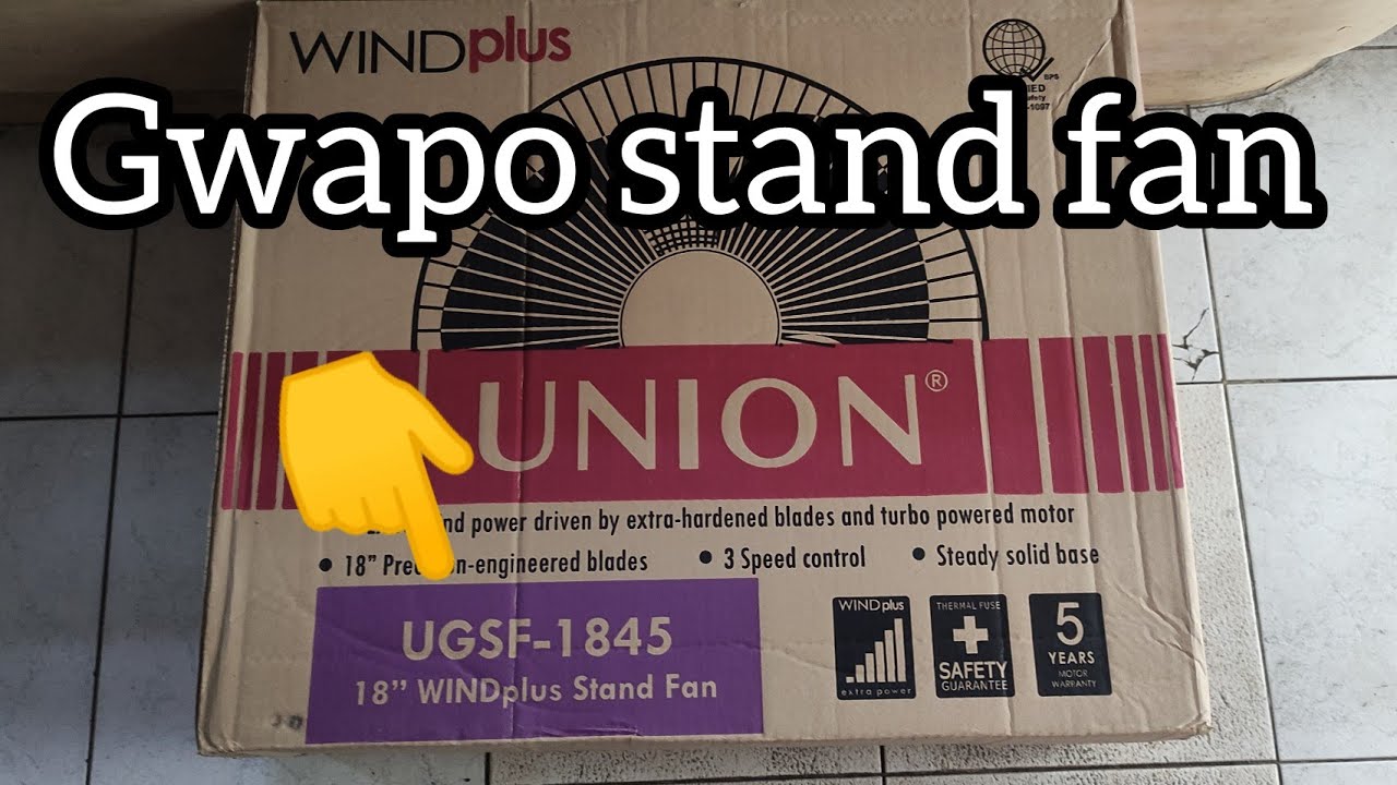 UNION STAND FAN 18 UGSF1845FL unboxing - YouTube