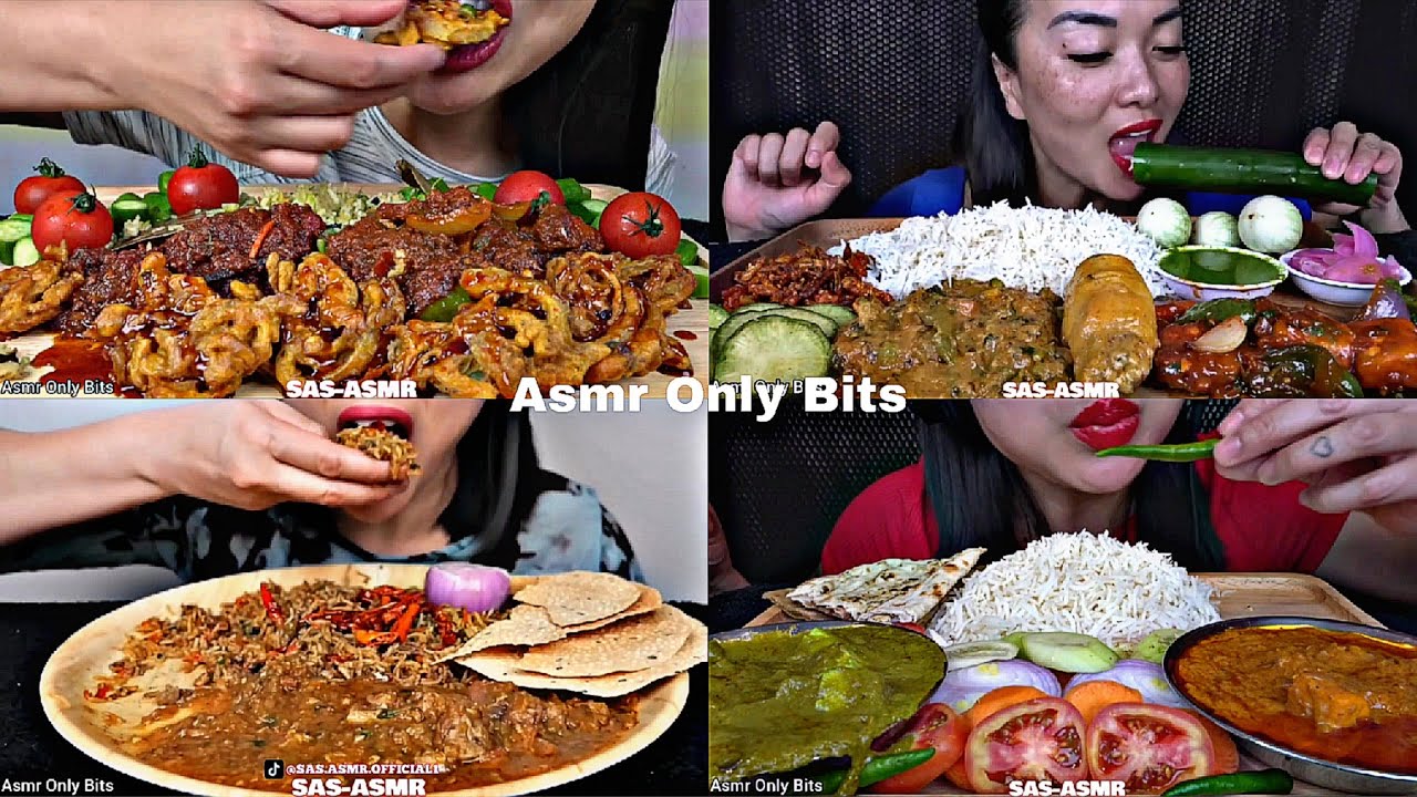 ASMR SAS-ASMR indian food Compilation//Compilation//no talking//Bites ...