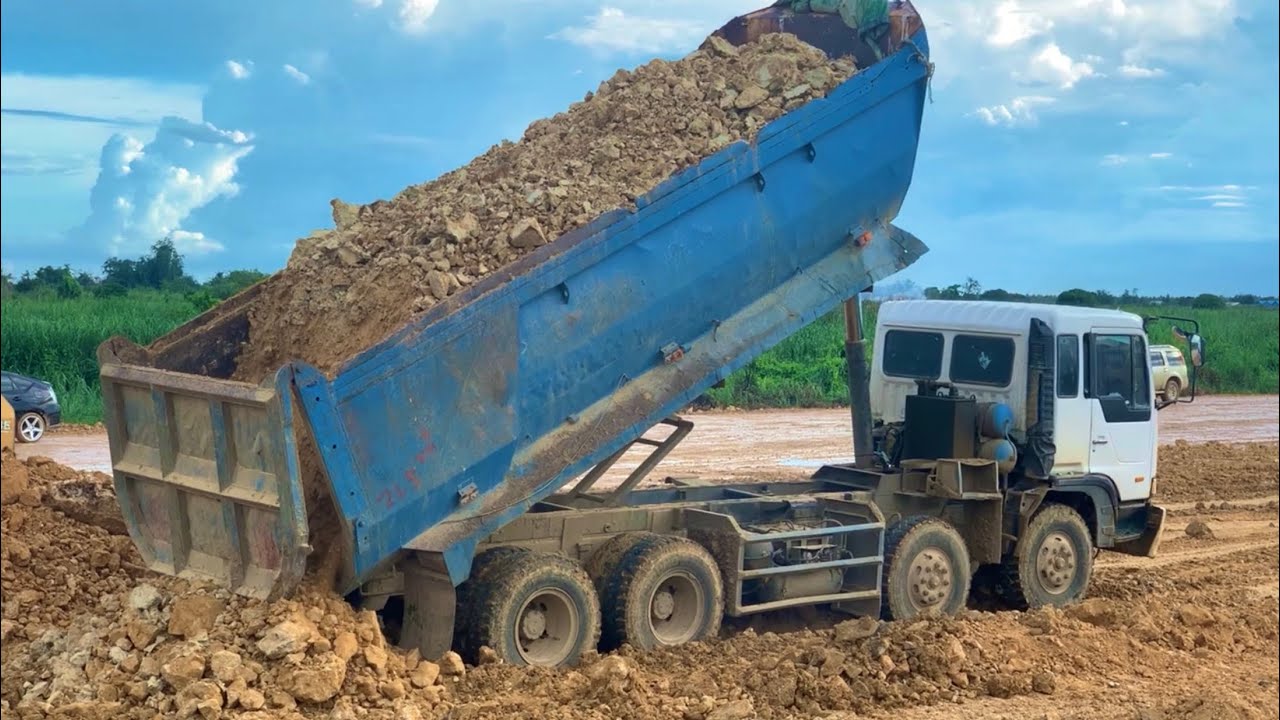 Interesting Overload Truck Bulldozer Roller Dirt With Construction Of ...