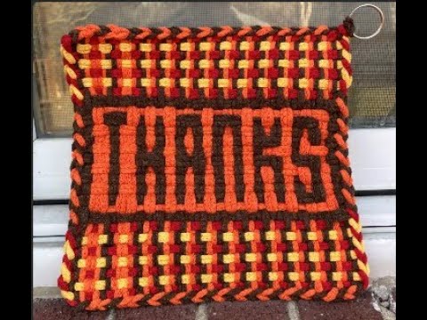 Potholder Thanksgiving Pro Weaving Loom Autumn Fall - YouTube