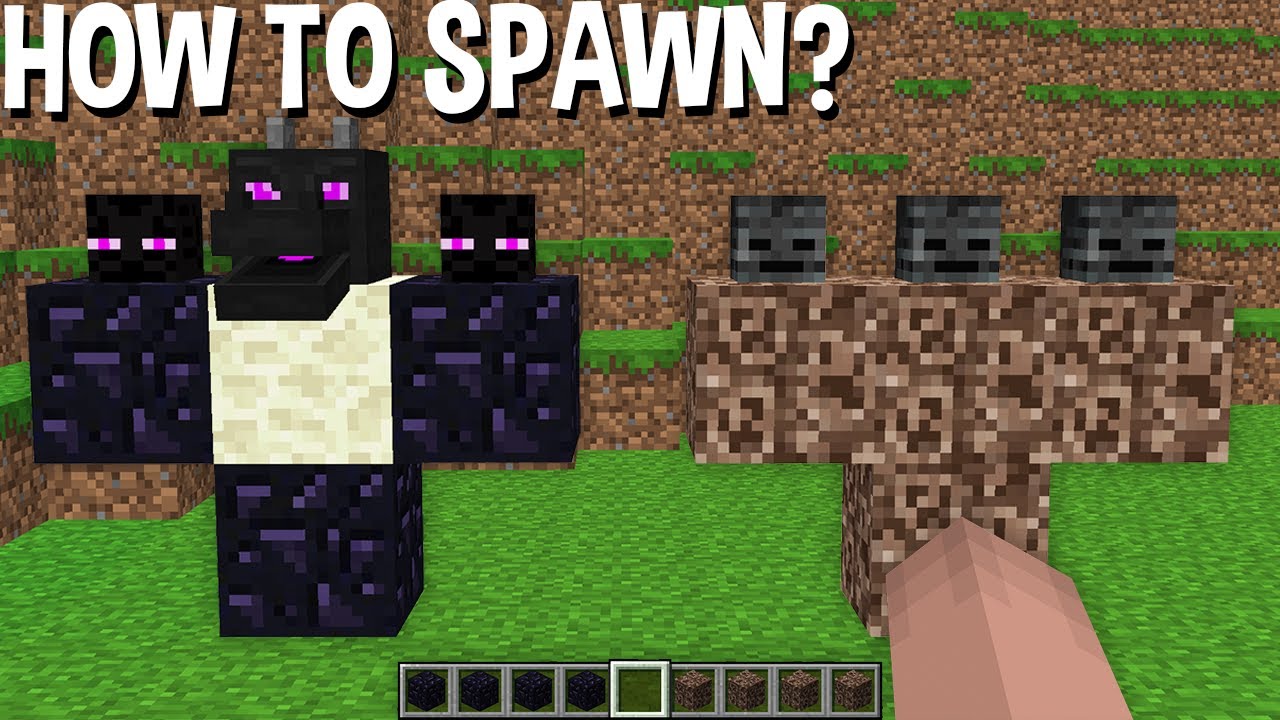 Secret WAY to SPAWN a ENDER DRAGON and WITHER BOSS in Minecraft ! - YouTube