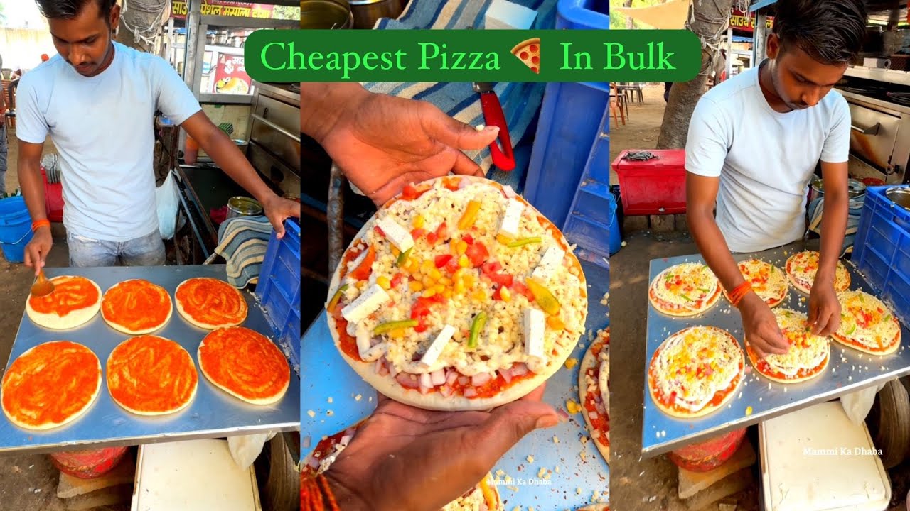 Super Simple Pizza 🍕🍕 Making In Bulk || Delhi Street Food || - YouTube