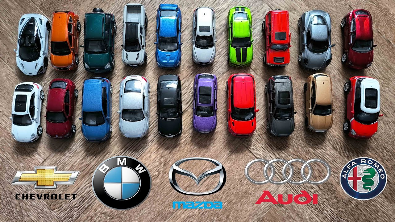 Learn Some Famous Car Brands and Logos With Scale Cars - YouTube