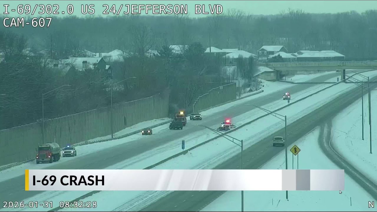 Saturday morning crashes halt I-69 south WANE 15 First News Saturday ...