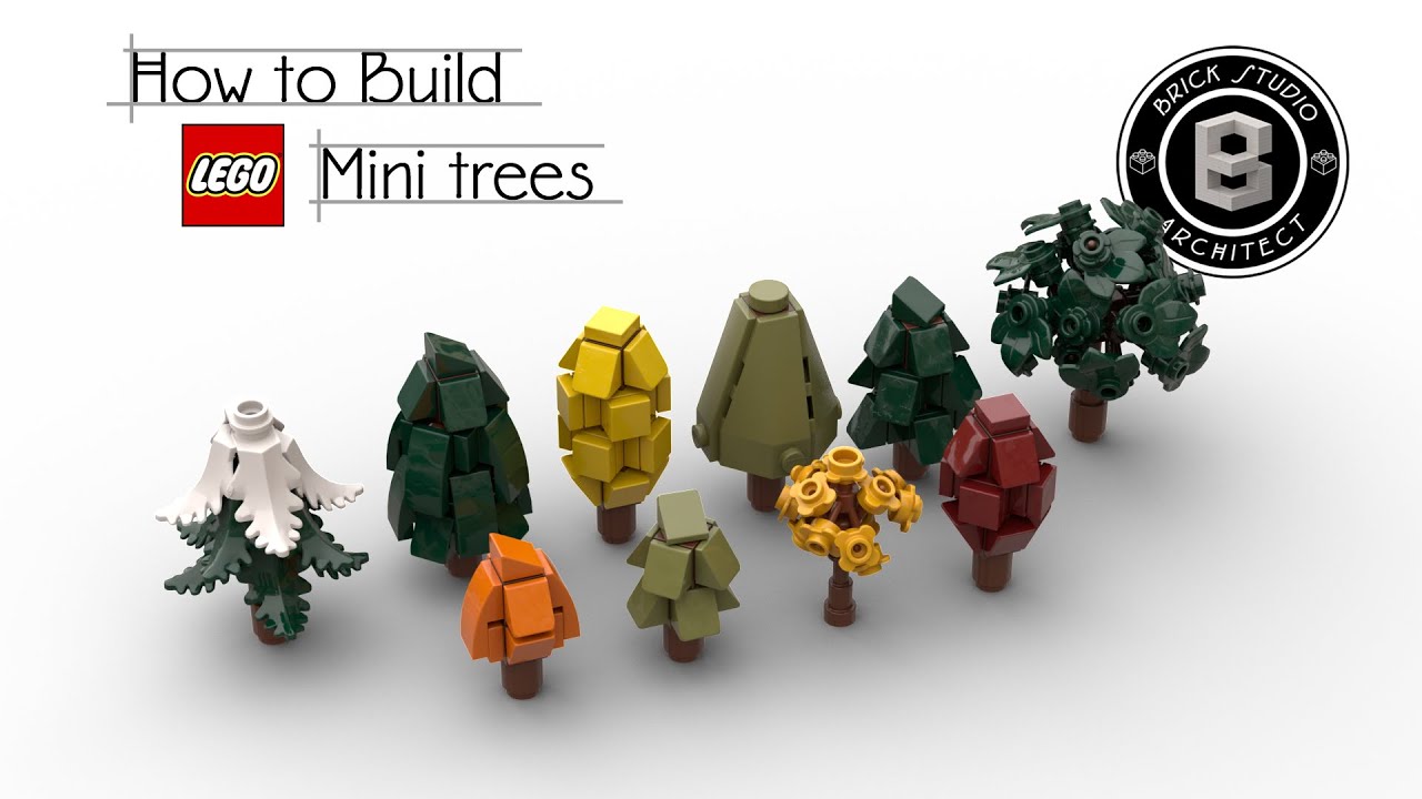 How to Build 10 simple LEGO mini trees #lego - YouTube