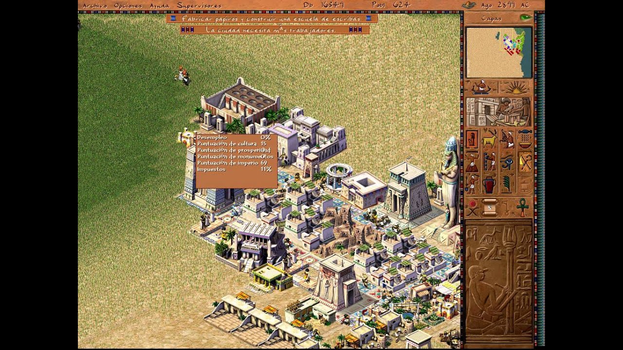 Pharaoh Cleopatra Gameplay - Misión 2-2 Período Arcaico (Español) - YouTube