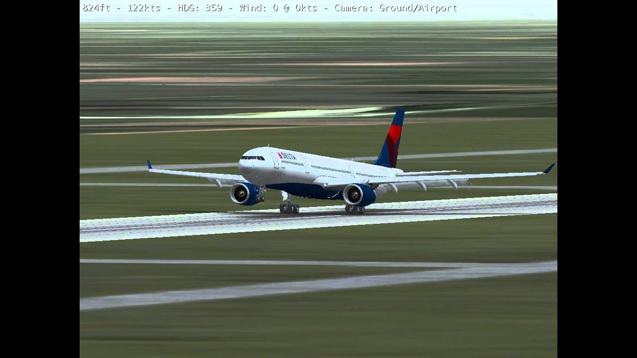 Infinite flight Delta landing - YouTube