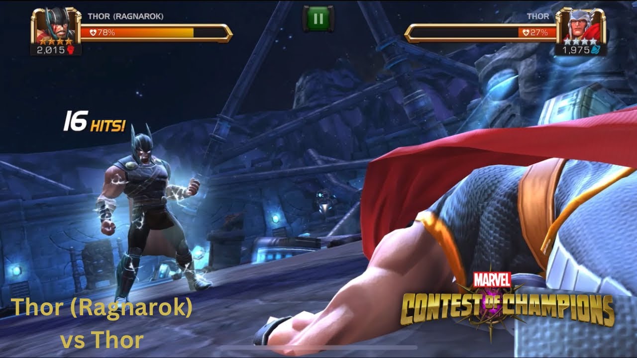 Marvel Contest of Champions Thor (Ragnarok) vs Thor Gameplay - YouTube