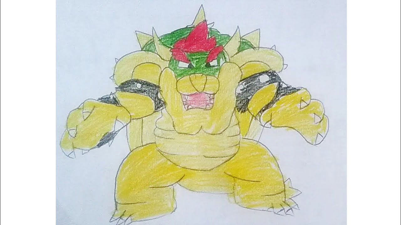 How to draw BOWSER ( Super mario) | Bowser drawing | - YouTube