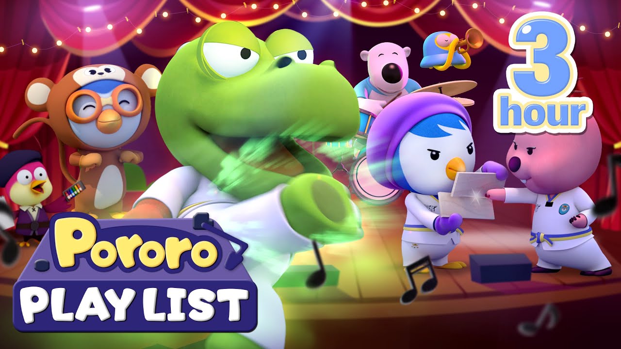 ★3-Hour★ Talent Show Song for Kindergarten | Pororo Kids Song | Pororo ...