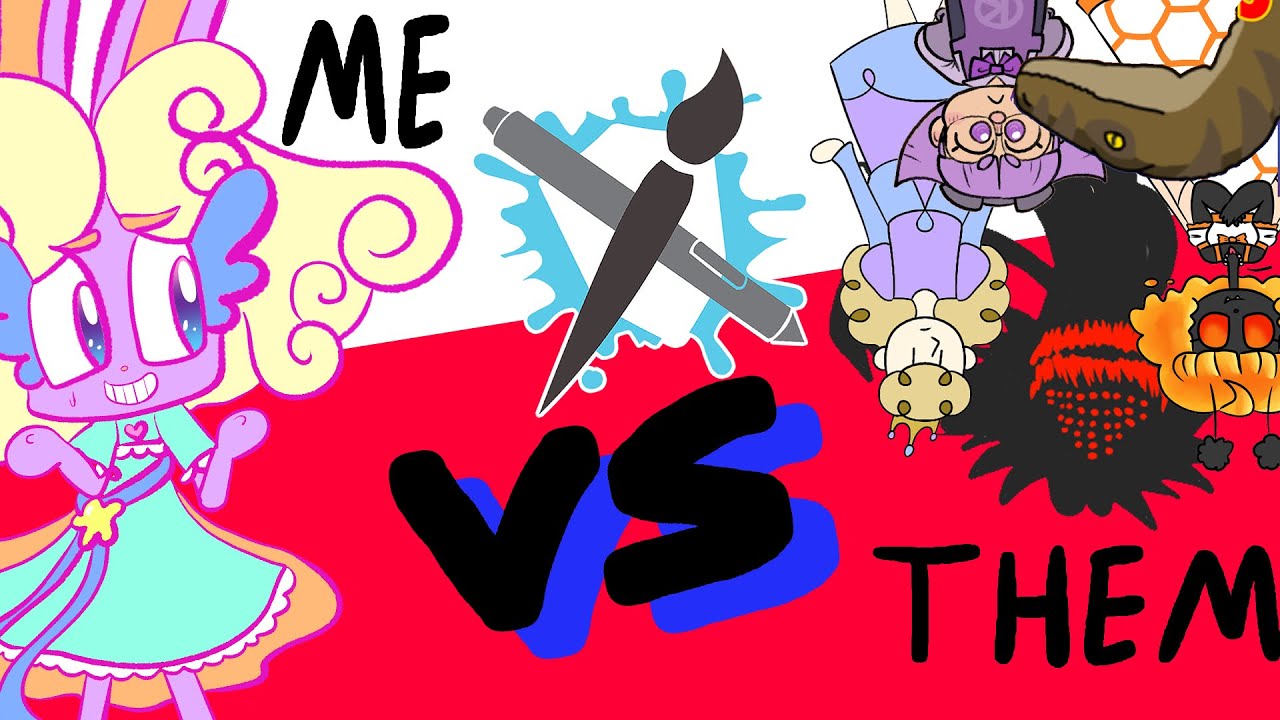 Me VS These characters from Artfight! (Speed drawing) - YouTube