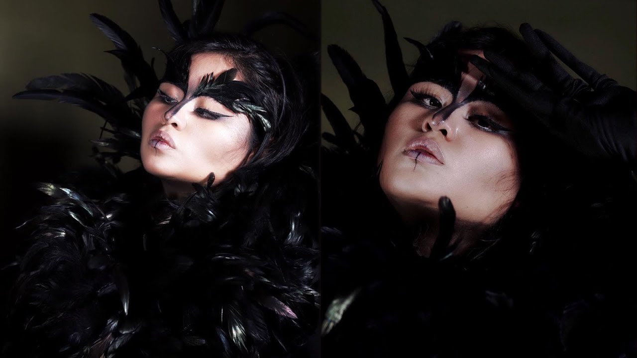 The Crow (Editorial Makeup) (Halloween Makeup) - YouTube