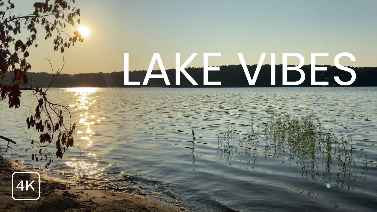 4K Relaxing Lake Scene with Natural Sounds | Calming Water & Nature ...
