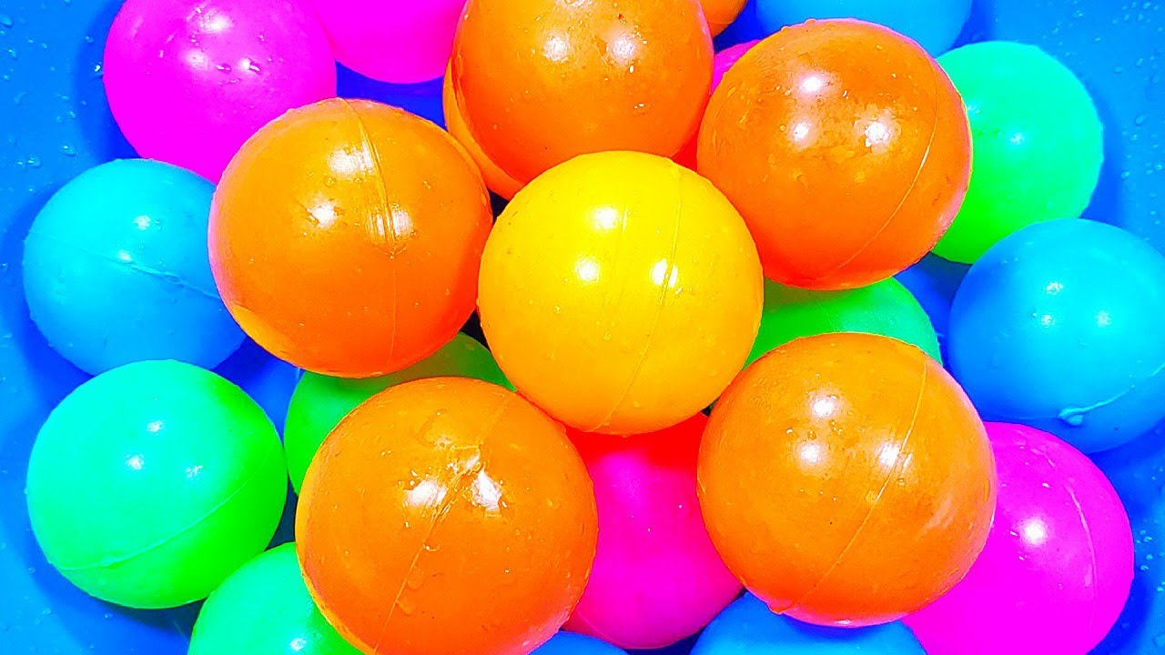 Learn Different Ball colors and names - Blue, Green, Red, Yellow - YouTube