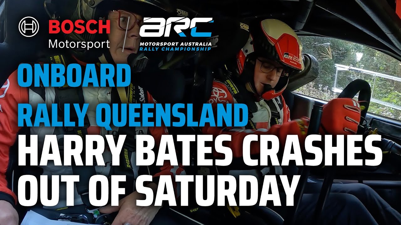 Harry Bates Crash | 2024 Accent Benchtops Rally Queensland - YouTube