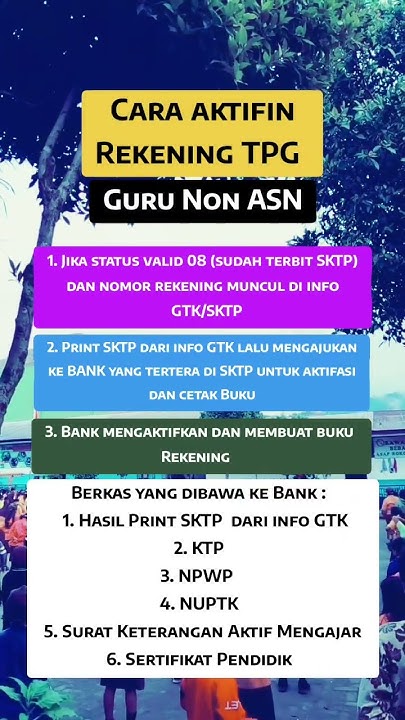 Cara aktifin rekening TPG guru non ASN #fyp #sekolah #tpg #ppg #nonASN #infoguru #infoppg # ...