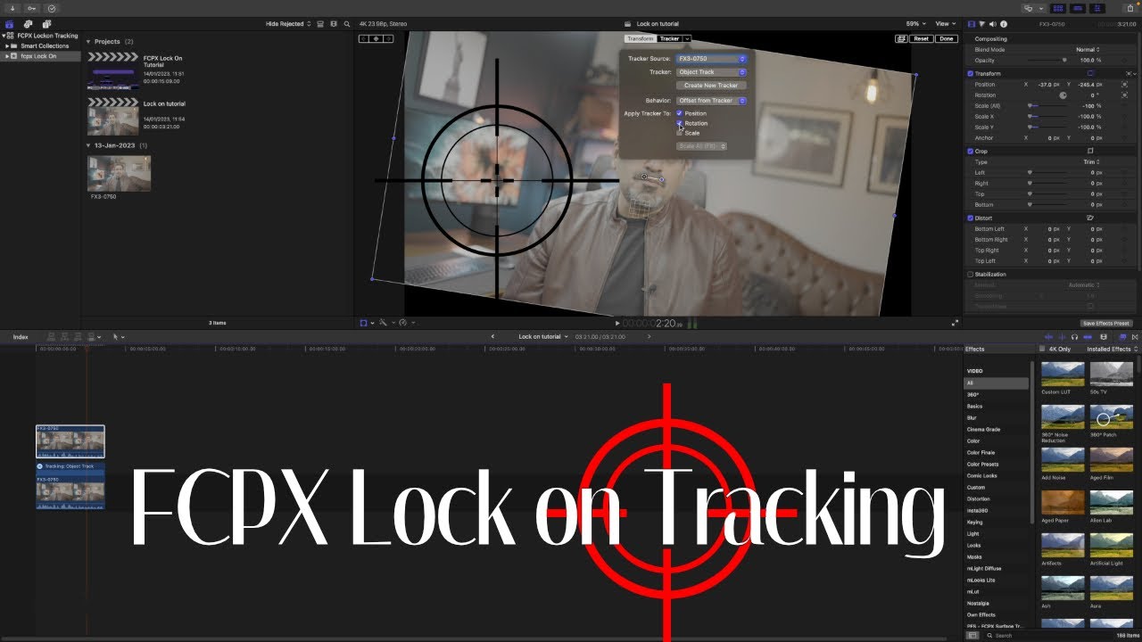 FCPX Locked On Stabilization - No Plugin Required - YouTube