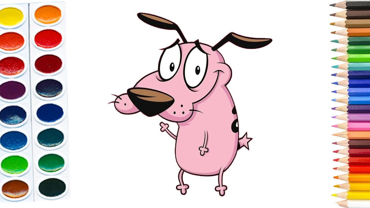 How To Draw Courage The Cowardly Dog Step By Step