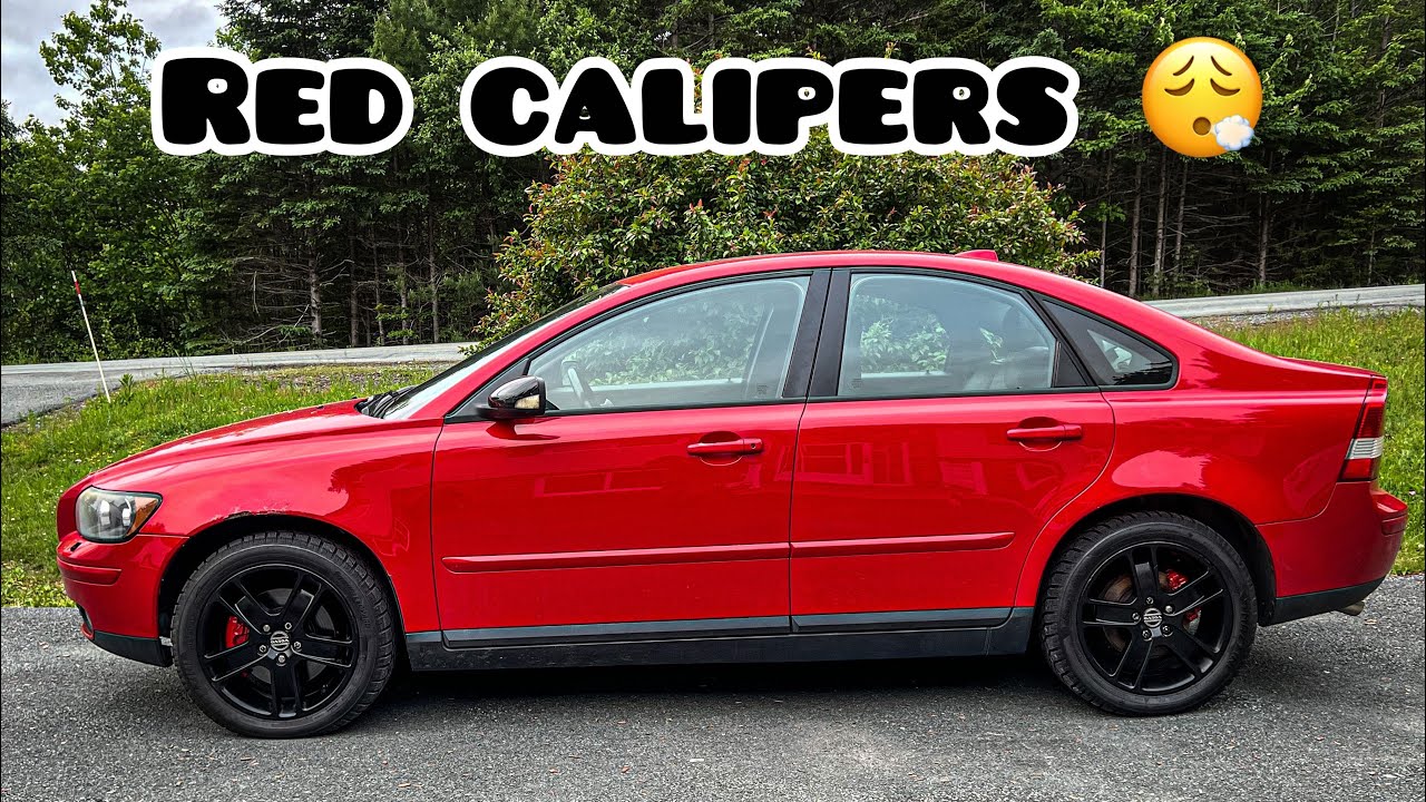 Painting the calipers on my Volvo s40 t5! - YouTube