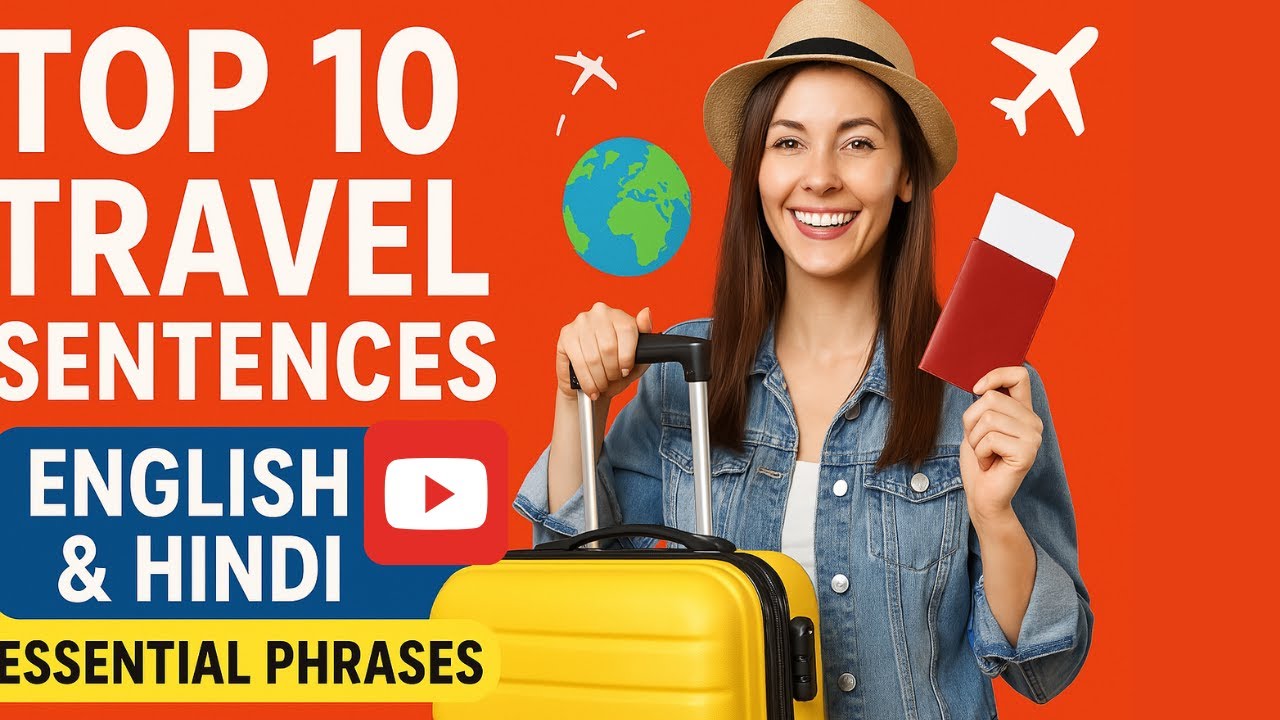 Top 10 Travel Sentences in English & Hindi | Essential Travel Phrases ...