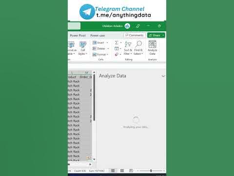 Analyze Data Button in Excel - YouTube