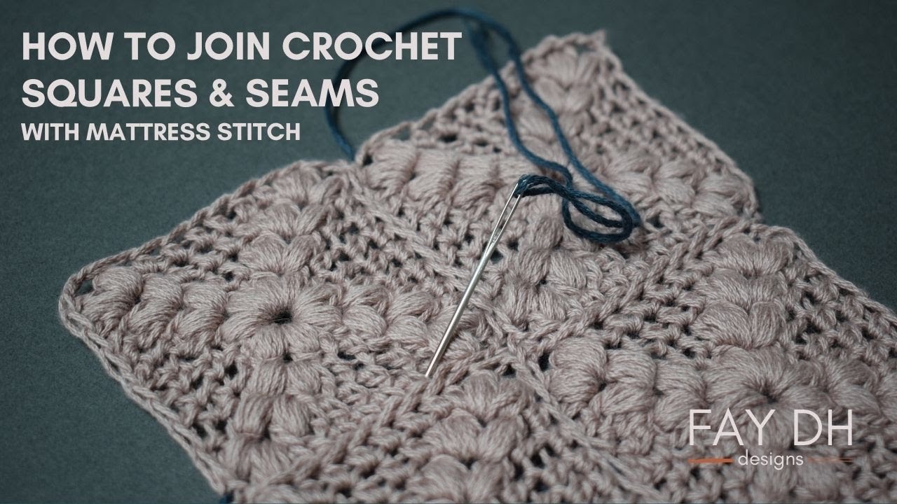 How To Mattress Stitch Join Crochet - The Best Join Ever! - YouTube