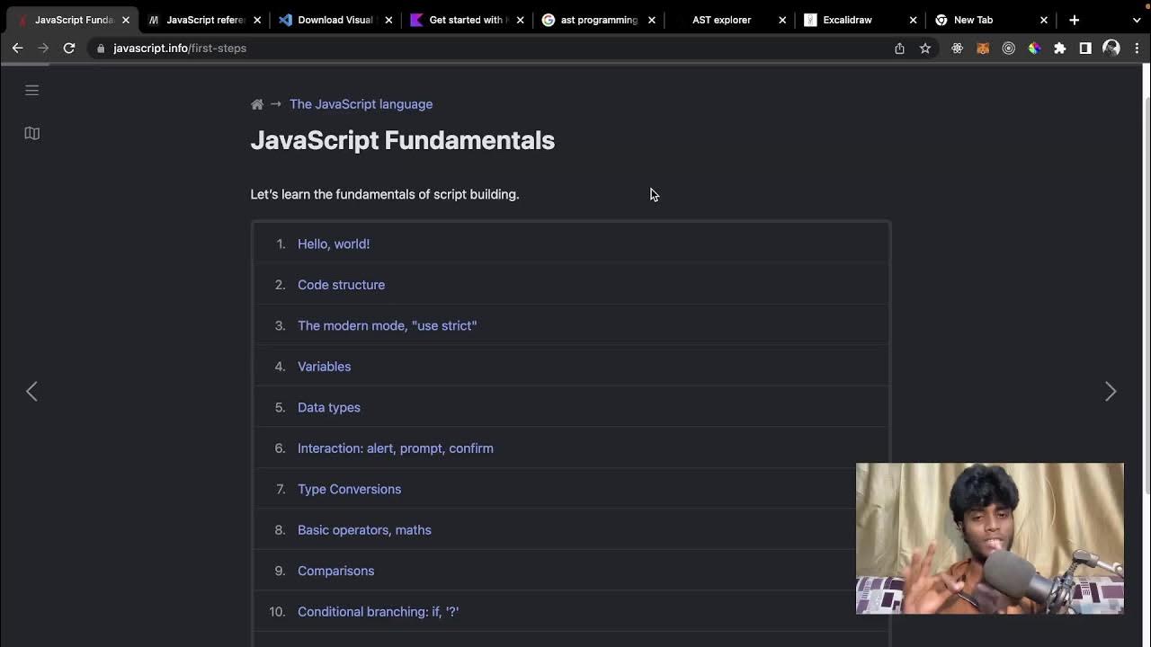 Javascript Fundamentals reading documentation - YouTube