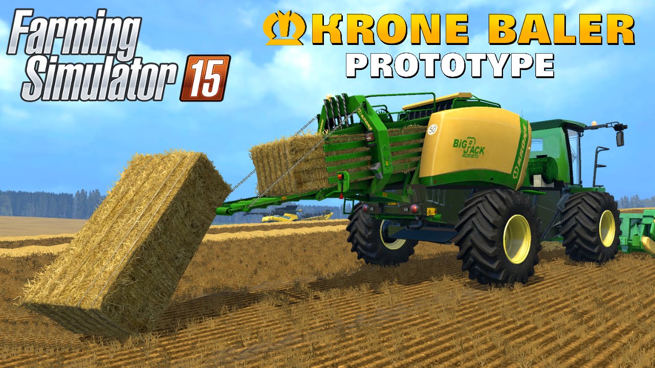 Farming Simulator 15 Mod KRONE BALER PROTOTYPE - YouTube