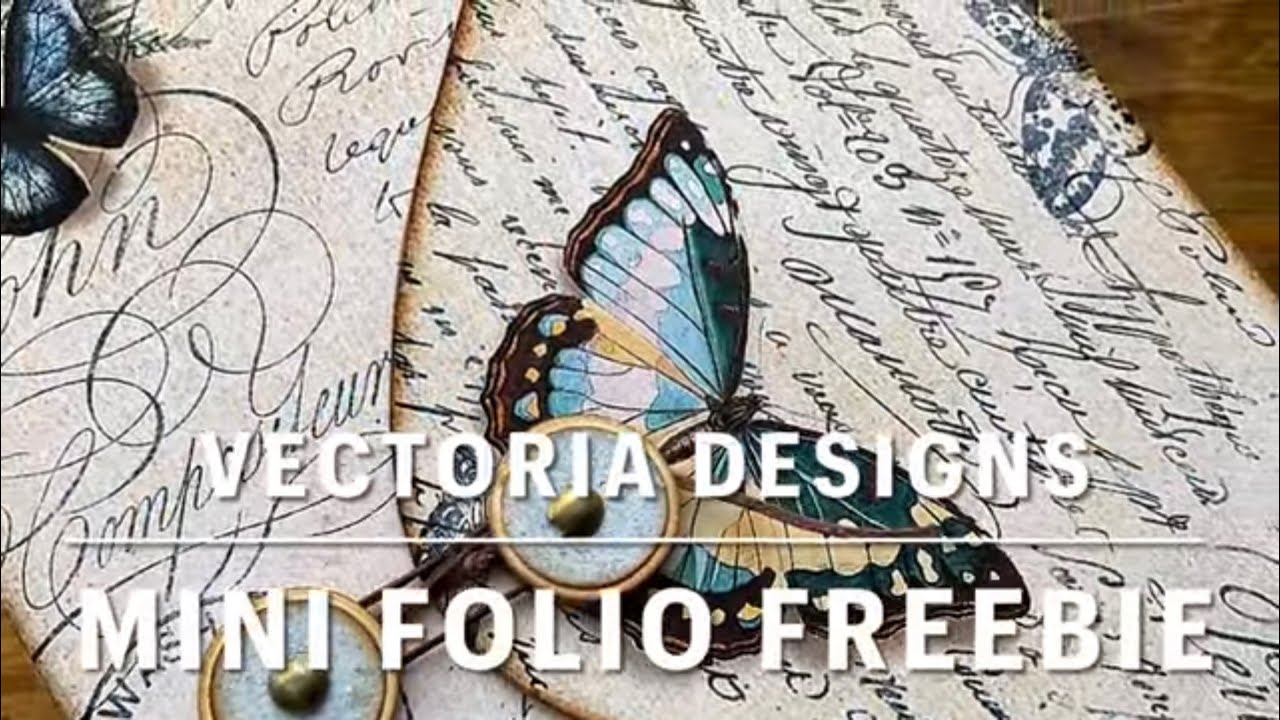 Mini Butterfly Folio Freebie from Vectoria Designs - YouTube