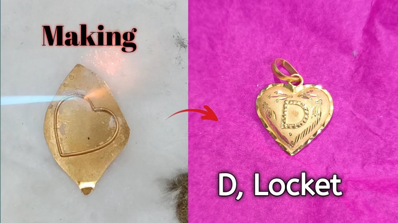 D, Latter Gold Locket | 22K Gold Pendant | how its made? - YouTube