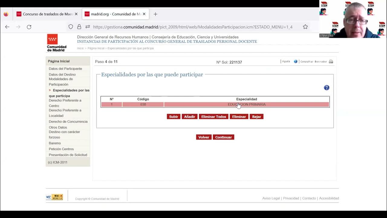 TUTORIAL BÁSICO ENTREGA DE SOLICITUD PARA EL CONCURSO DE TRASLADOS - YouTube