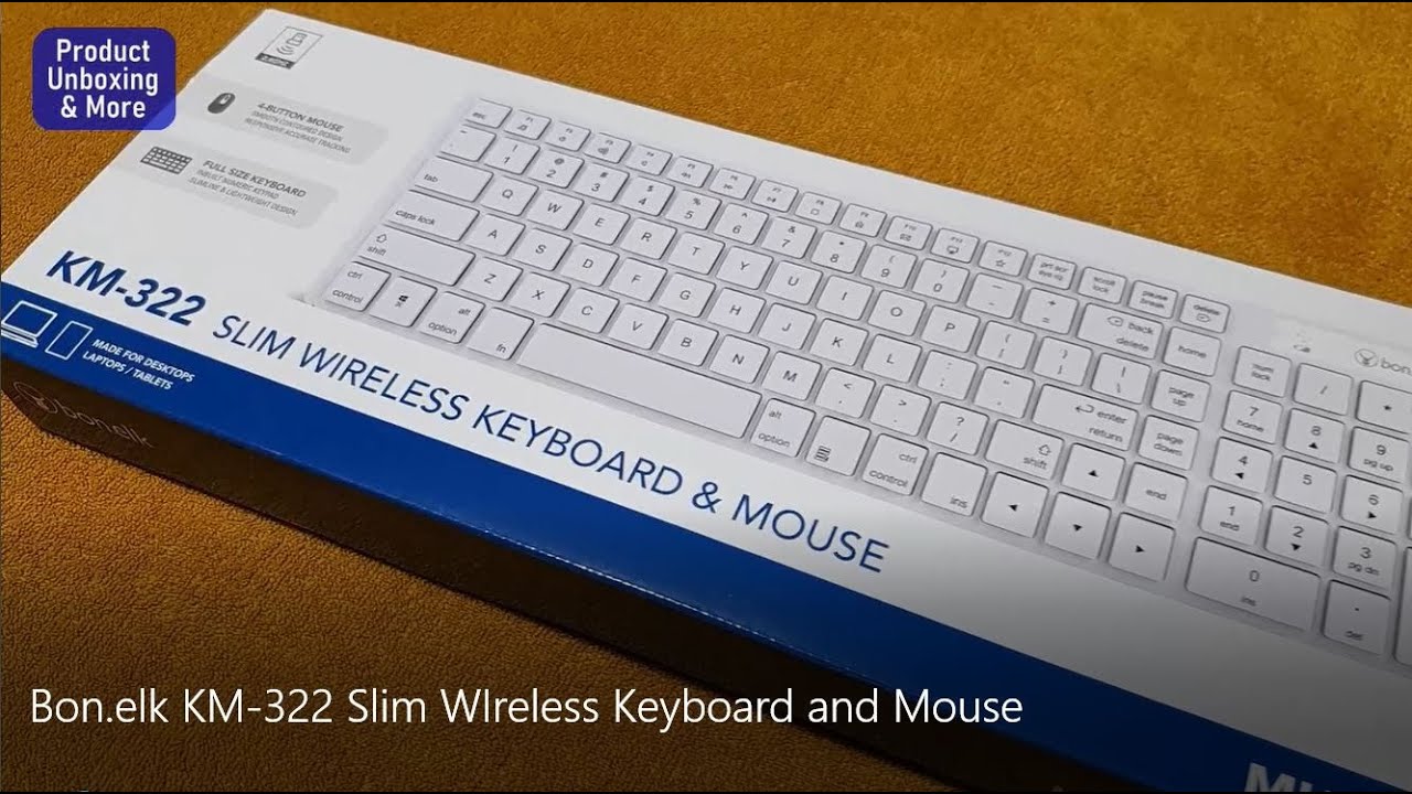 Bon.elk KM-322 Slim Wireless Keyboard and Mouse Demo Review | Product ...