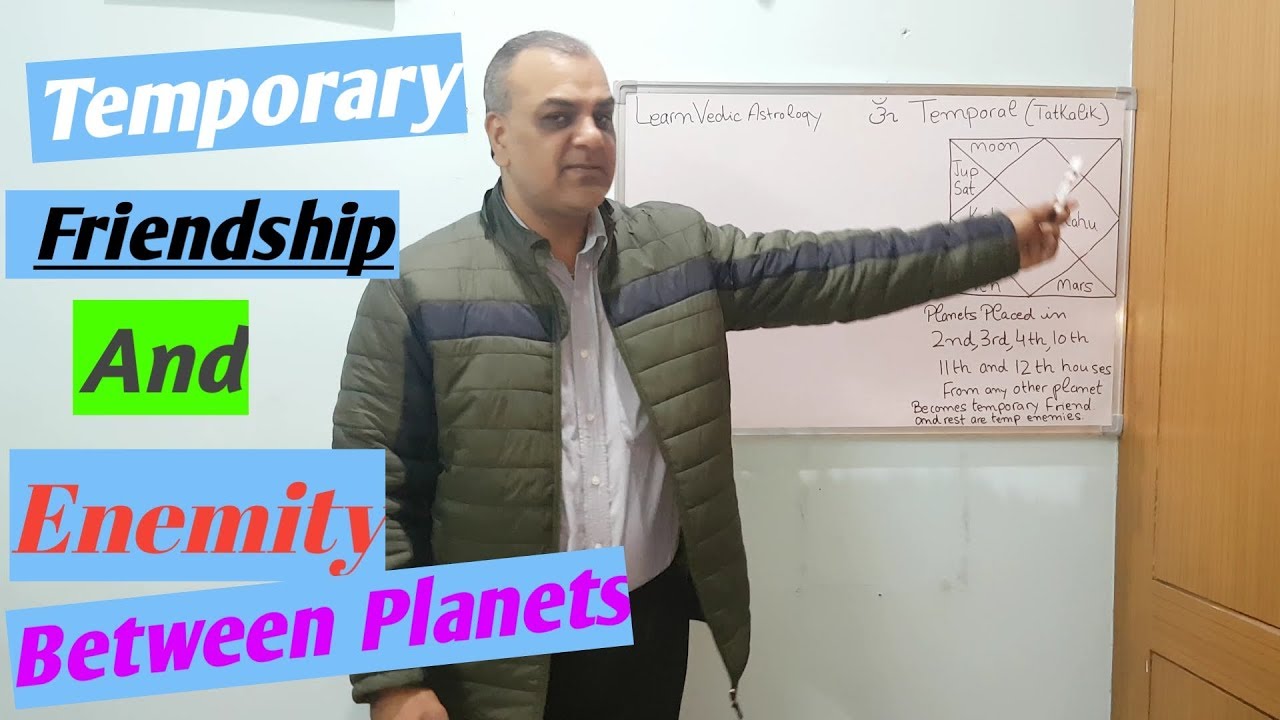 Simple way to learn vedic astrology lesson 14/ Temporary friendship ...