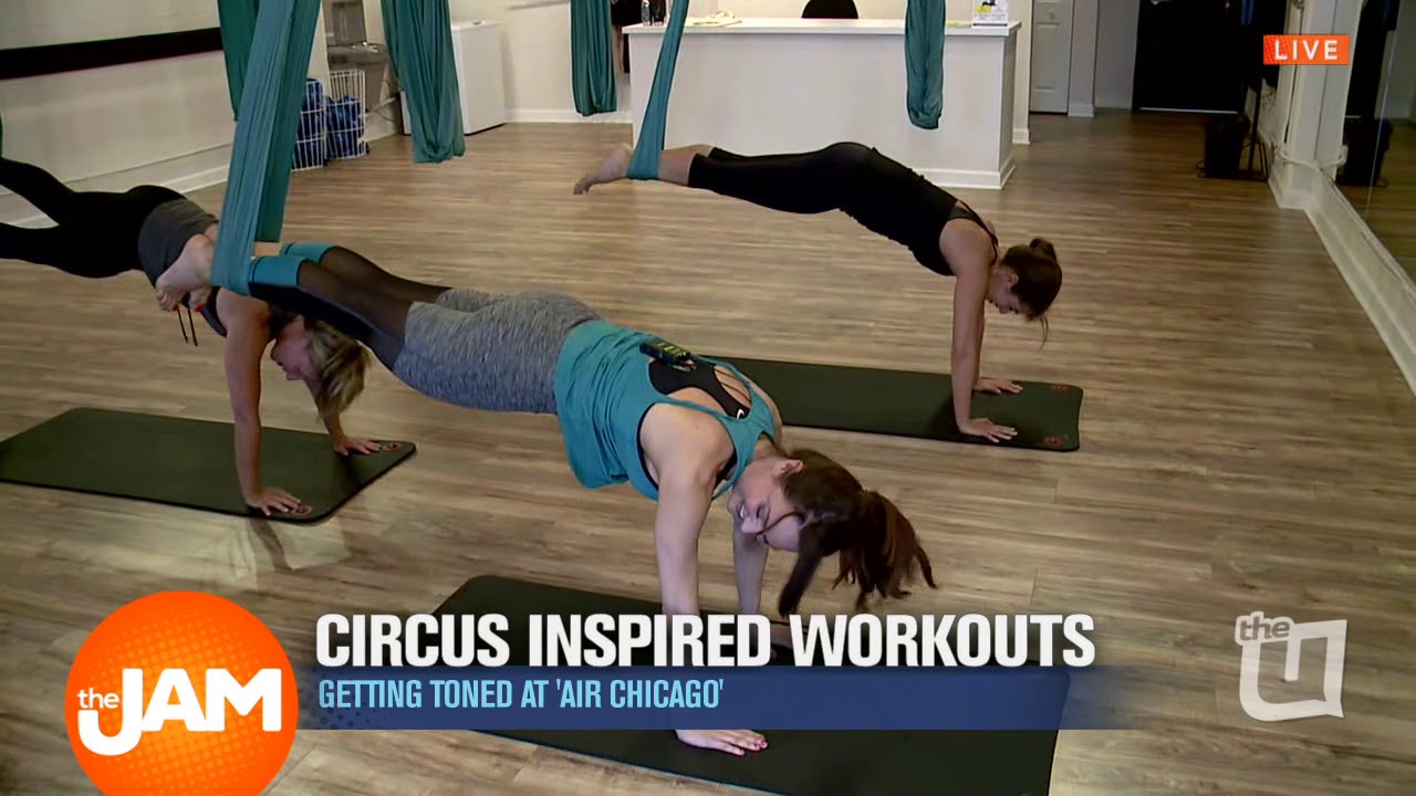 Jenny Milkowski Aerial Fitness on The Jam TV (6-4-18) - YouTube