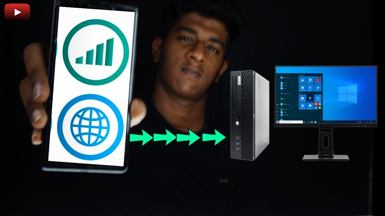 Transfer internet from phone to computer - YouTube