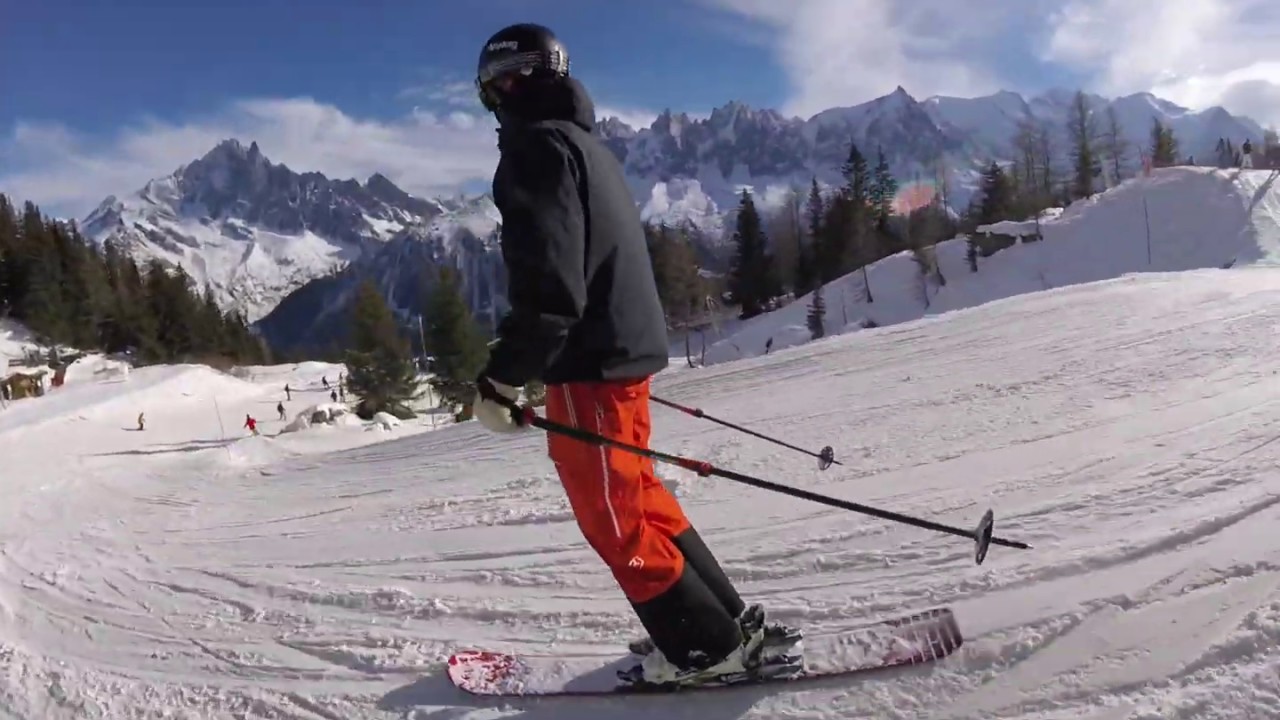 Monoskiing in Chamonix 2017 - like in the good ol' times! - YouTube