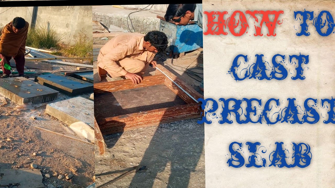 the process of making how to cast precast concrete slabs - YouTube