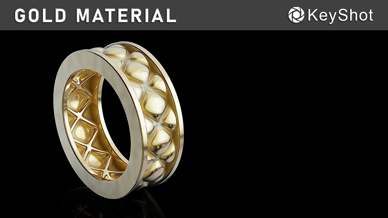 [KeyShot] Creating a slightly advanced Gold Material (Part 1) - YouTube