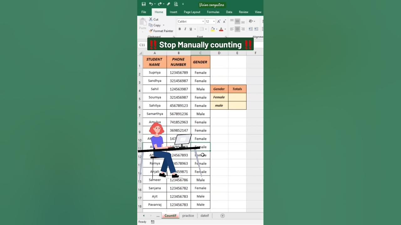 Countif Function In Excel 🔥 How To Use In Right Way Excel Exceltips Exceltricks