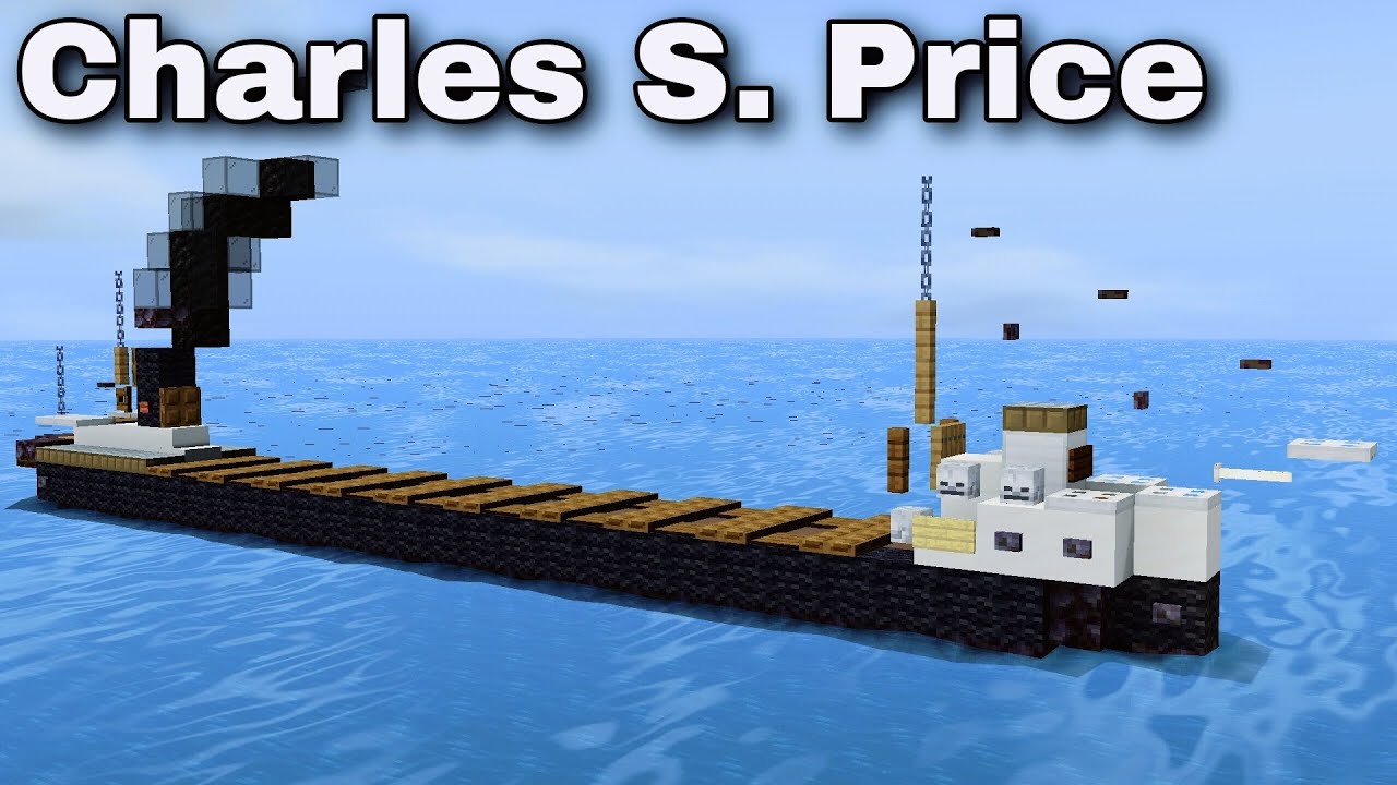 SS Charles S. Price (Lake Freighter) | Minecraft Tutorial | 1:5 Scale ...