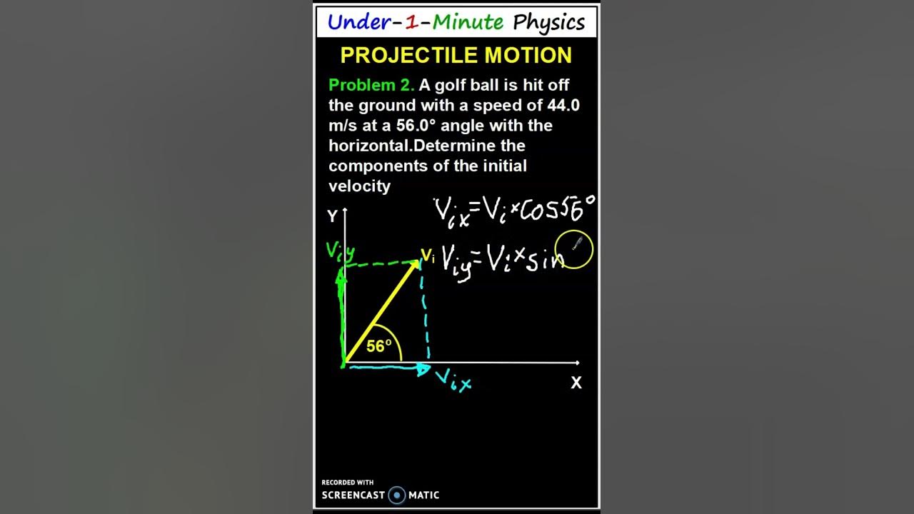 How To Solve Problems On Projectile Motion 2 Fast And Easy With Under 1 Minute Physics Shorts