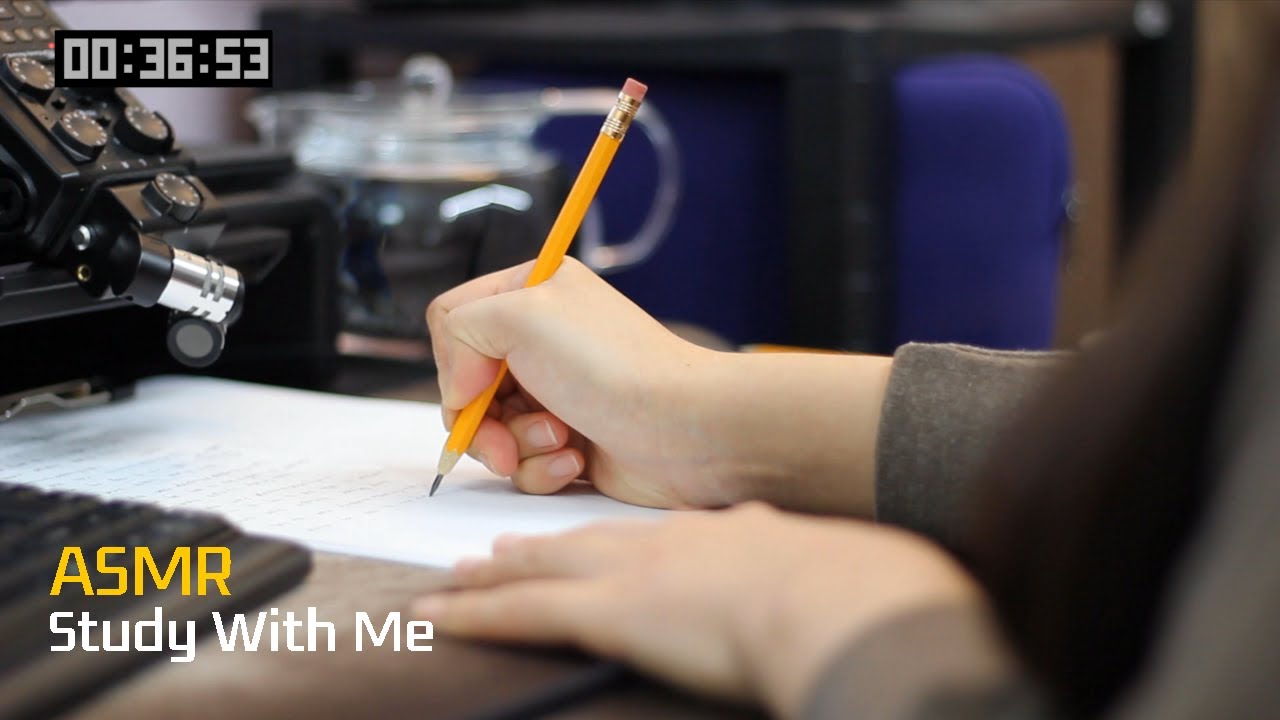 ASMR Writing with a Pencil | Study With Me | 1Hour - YouTube