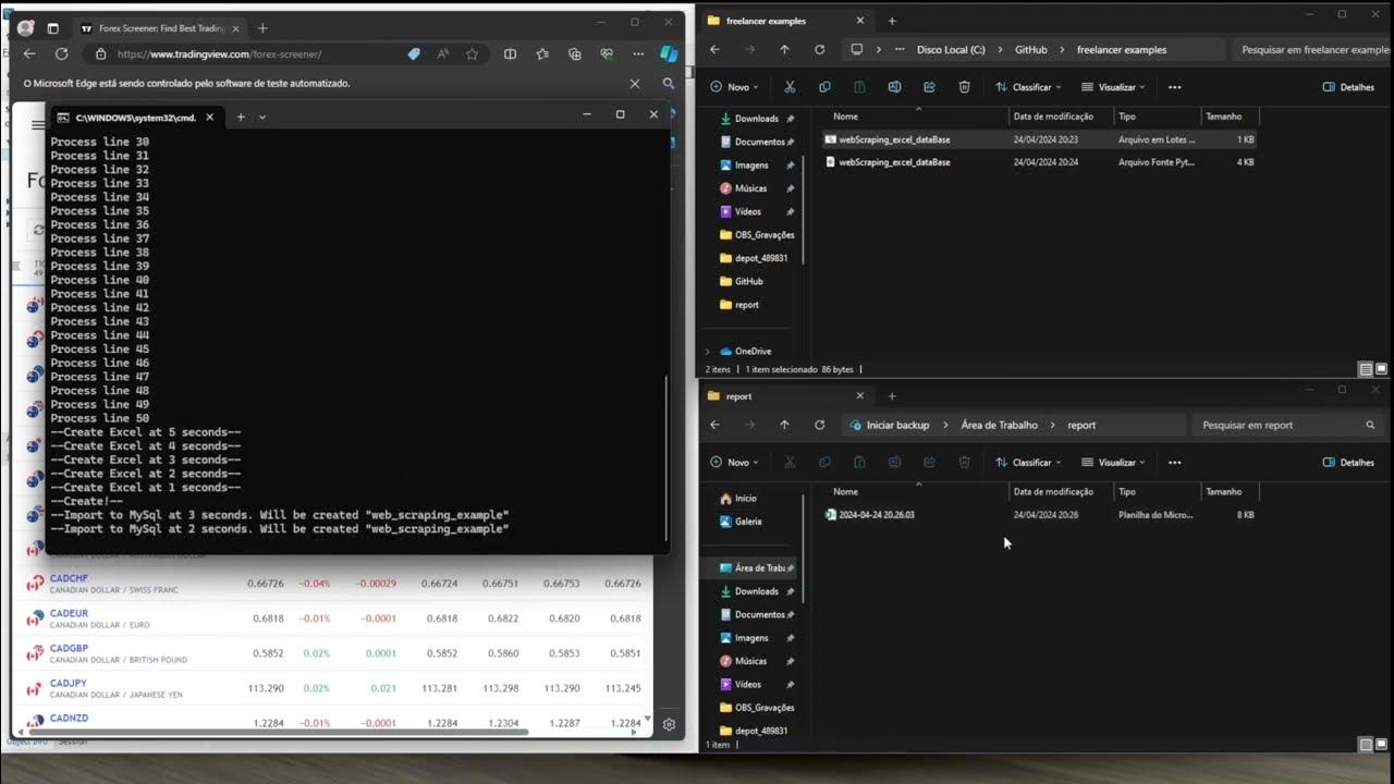 WebScraping with Python generating a Excel file and importing on MySql DataBase output. #python ...
