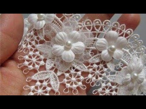 Beautiful new lace designs white embroidery rebin designs 2023 - YouTube