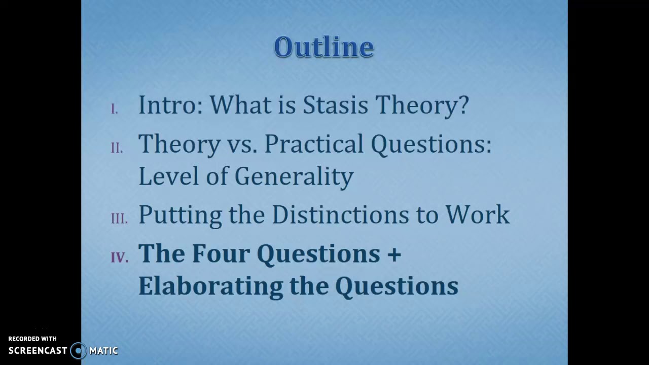 Stasis Theory Pt. 4 - YouTube