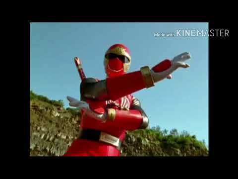 Ninja Storm red ranger fights