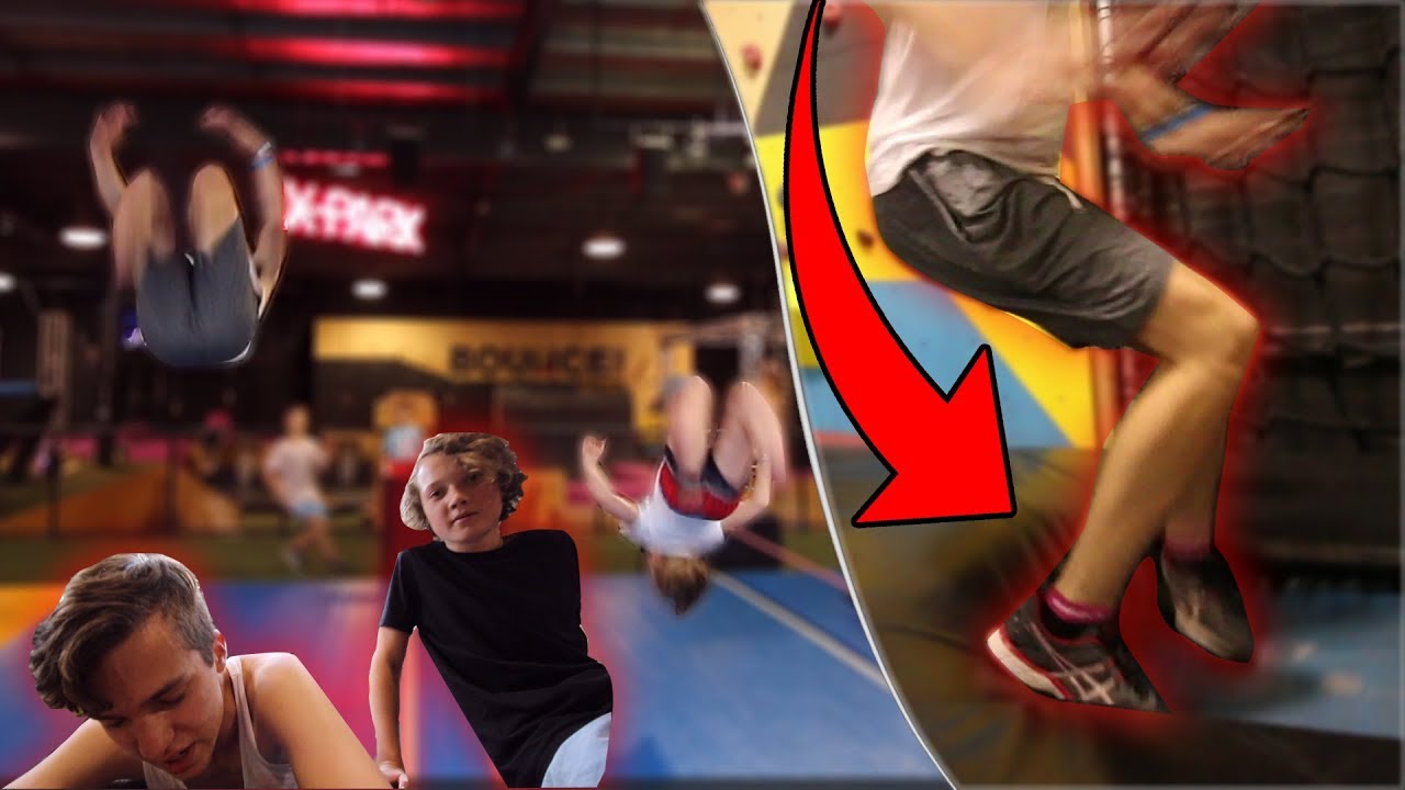 BOUNCE INC Twisted ankle FAIL and Fliping with fans! (adam brock) - YouTube