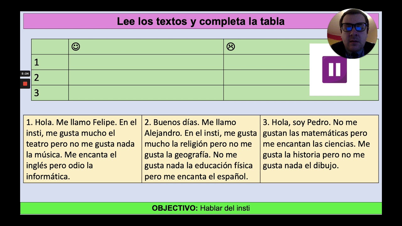 Y7 Spanish - Repaso - El insti - YouTube